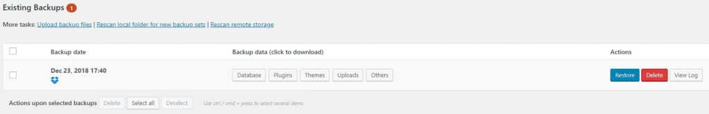 How to Take a Wordpress Backup - WPkind