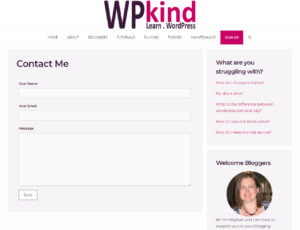 How To Add A Contact Me Page To Your WordPress Blog - WPkind